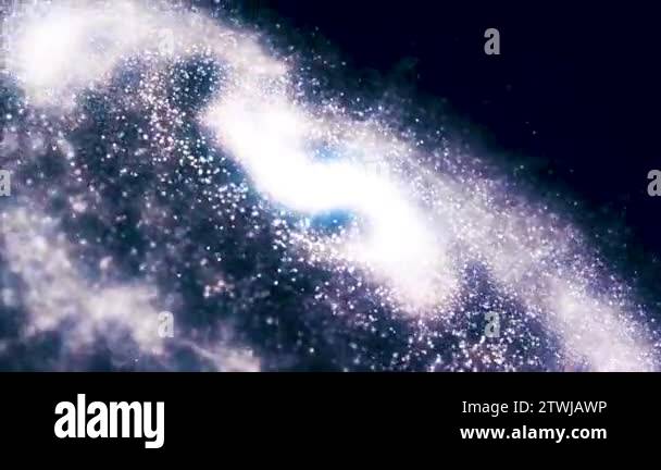 Space animation background with nebula, stars. The Milky Way, the ...