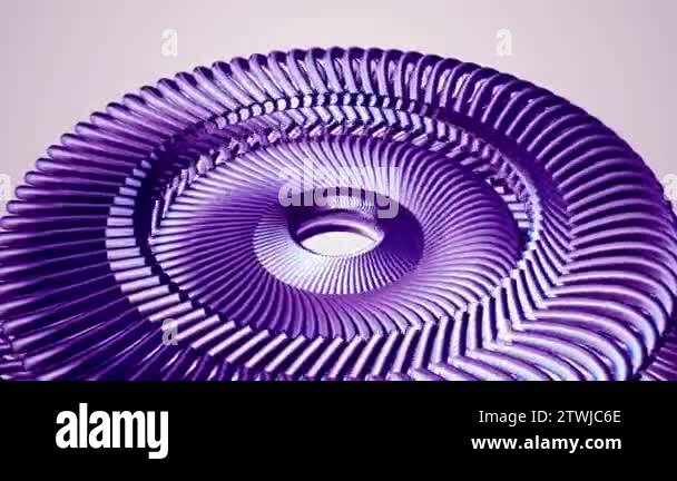 Fluid moving rotating purple metal chain eye circles seamless loop ...