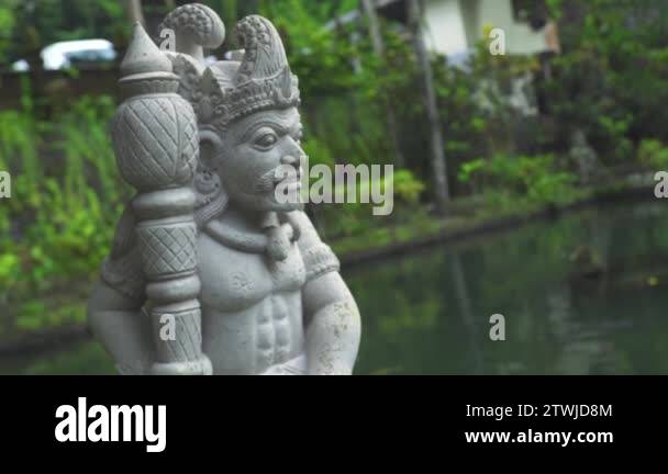 Indonesia god statue in front Bali temple, Indonesia. Traditional ...