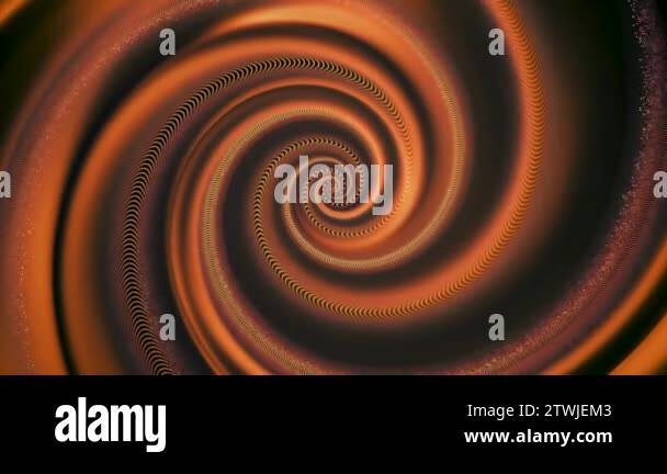 Endless spinning revolving spiral with digital noise effect of black ...