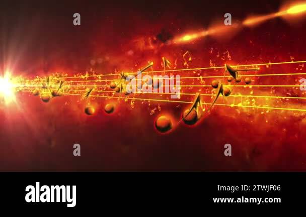 Animated background with musical notes, Music notes flowing, flying ...