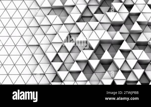 Triangles Formed A Wave. Abstract background, 3 in 1, created in 4K, 3d ...