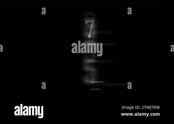 4k numbers scrolling across the screen,finance digital tech data ...