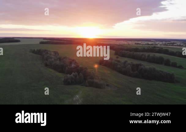 Video of sunset from the air. On land the sun had hidden behind the ...