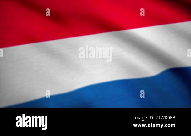 Netherlands Dutch Flag Realistic Animation. An Animation of the Flag of ...
