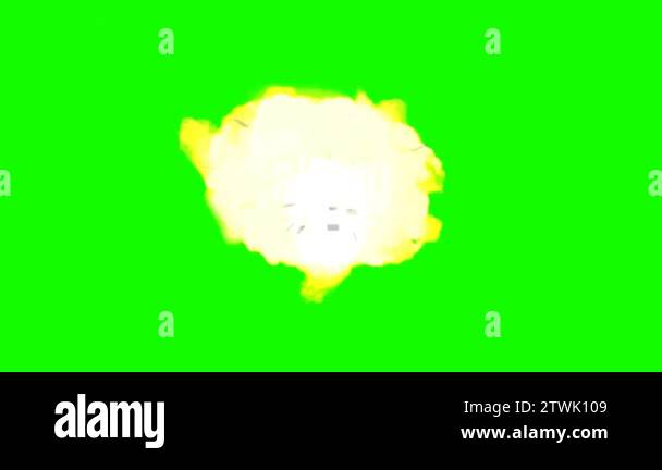 Cartoon bomb explodes - green screen Stock Video Footage - Alamy