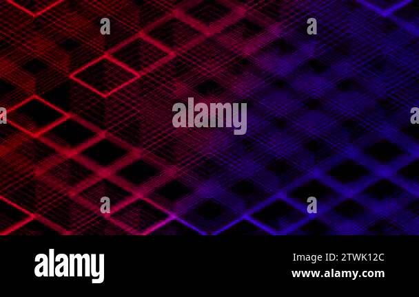 Abstract line 3D virtual isometric square lighting moving, Blockchain ...