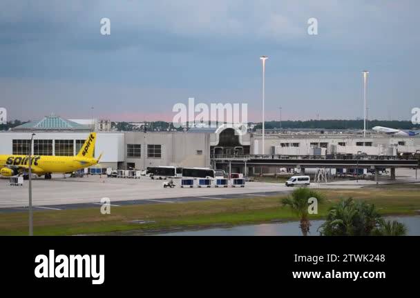 Orlando, Florida. June 03, 2019 . Spirit Airlines plane taking off on ...