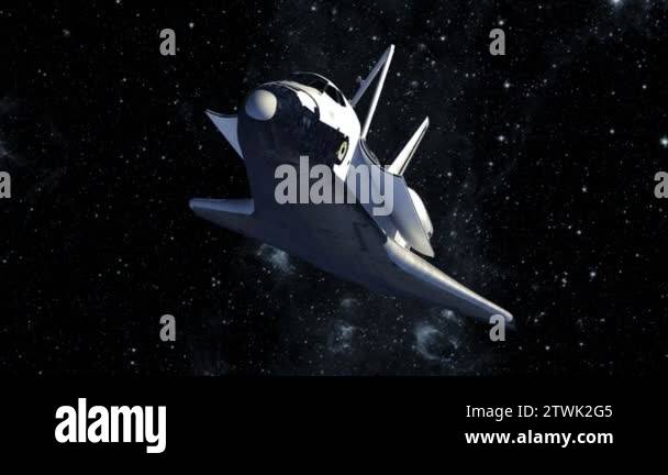Space Shuttle And Module Of International Space Station. 3D Animation ...