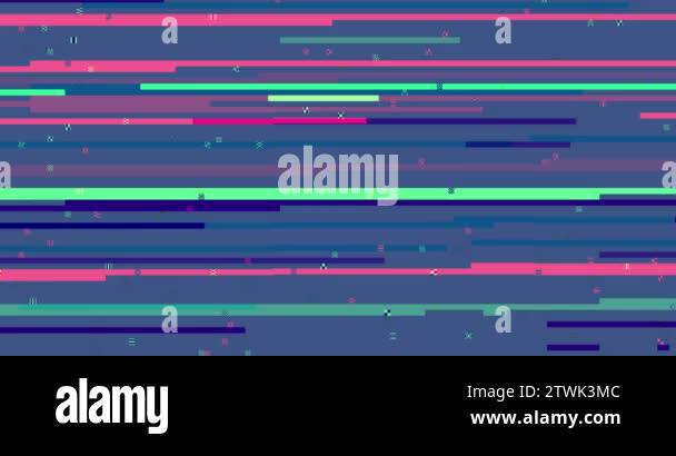 abstract multi color realistic screen glitch flickering, analog vintage ...