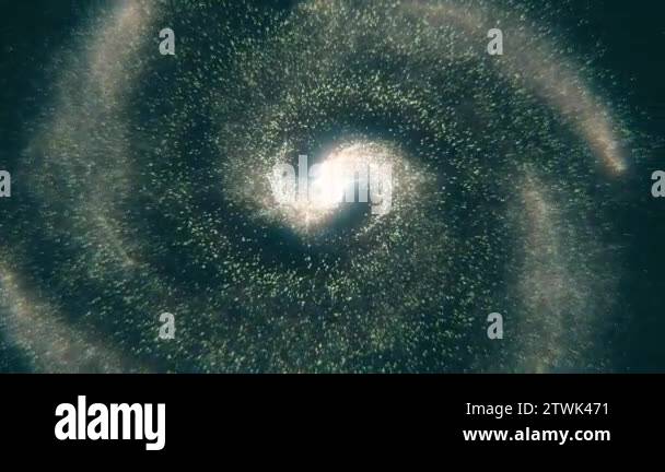 Galaxy in Deep Space. Spiral galaxy, animation of Milky Way. Flying ...