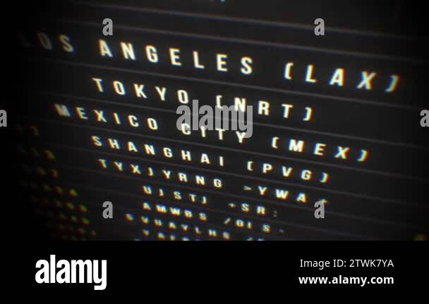 Airport Departure Board Loop/ 4k animation of an airport departure ...