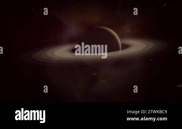 Cinematic Saturn Animation in Space - V4 Stock Video Footage - Alamy