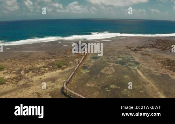 The famous Cloud 9 surf boardwalk in Siargao island, Philippines Stock ...