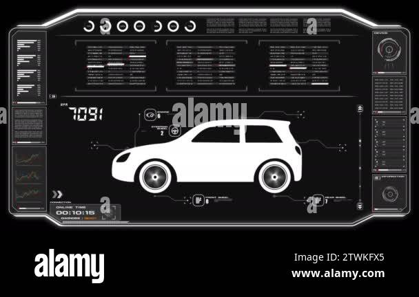 4K UI HUD User Interface with Car Tunning for transport and automobile ...