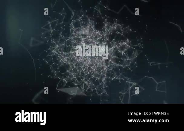 This stock motion graphics video shows a loopable plexus animation with the concept of ...