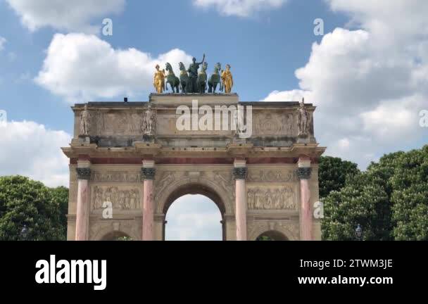 PARIS,FRANCE-30 APRIL,2019: Triumph Arch in center of Paris.One of the ...