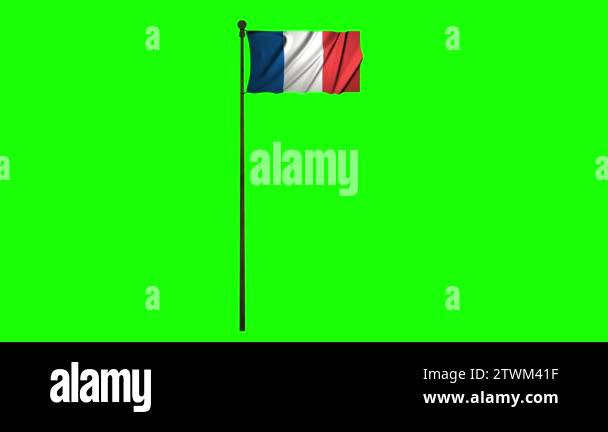 france Animation Flag Animation Green Screen Animation france Waving ...