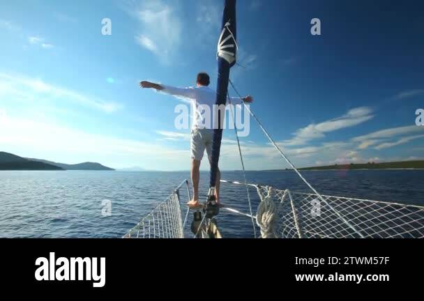 Man standing on sail boat Stock Videos & Footage - HD and 4K Video ...