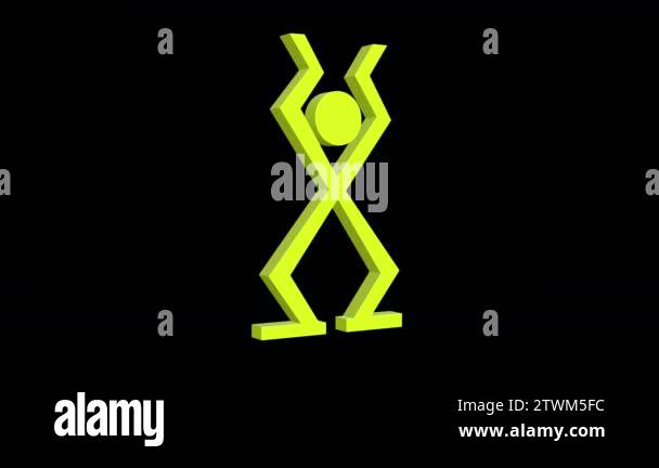 3D sequence made from different graphic images of male and men signage ...