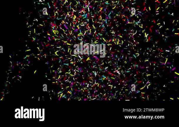 Right Loops Line rectangle Realistic Multicolored Confetti Multi Shape ...