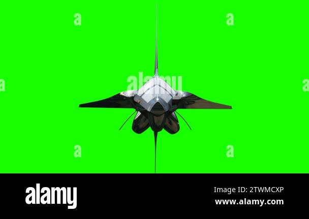 Sci fi fufturistic ship. Concept of future. Green screen. Realistic 4K ...