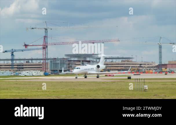 Unmarked Executive Business Jet Airplane at Houston TX Hobby Airport ...