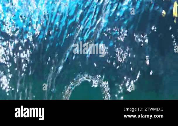 Slice of Lemon Falling in Water Waterfall Cascade with Splash in high ...