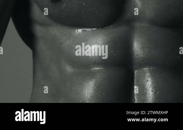 Sportsman, muscles, athlete man, triceps. Athletic caucasian, six pack ...