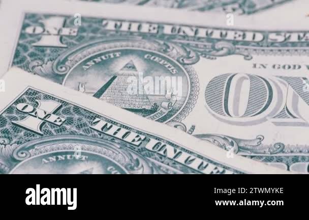 All seeing eye on the one dollar. The reverse side of the dollar ...