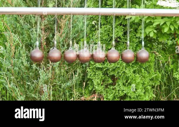 Newtons cradle is device that demonstrates conservation of momentum and ...