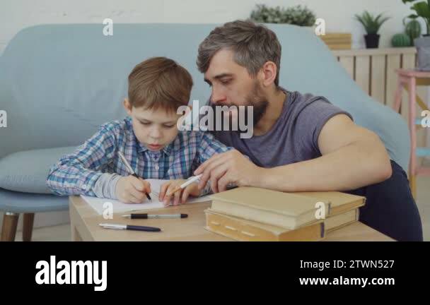 Childhood sitting writing concentration learning education Stock Videos ...