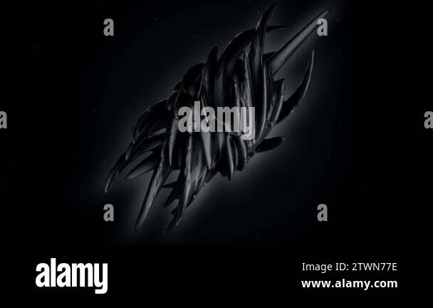 Dark Sphere is transforming into a needle-shaped figure. Silky smooth ...