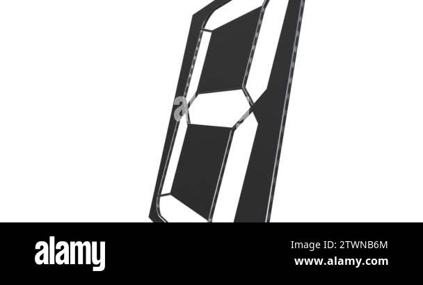 Countdown 3D Numbers Ten To Zero - 10 To 0 On A White Background, Clock ...