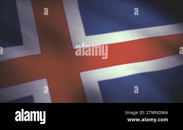 Iceland Flag. Background Seamless Looping Animation. Iceland Country ...