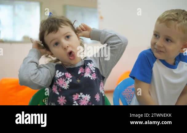 Childrens developing a game room. Emotions of young children during ...