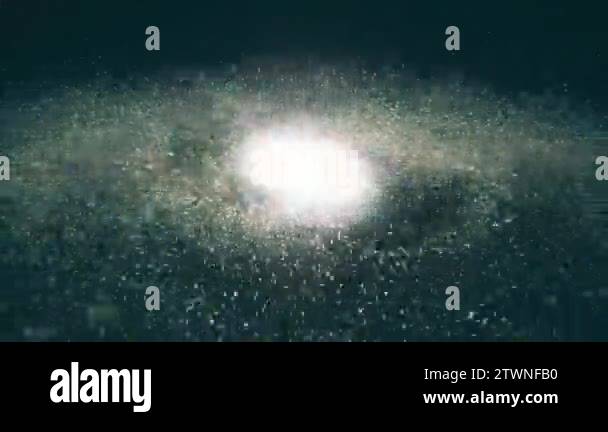 Galaxy in Deep Space. Spiral galaxy, animation of Milky Way. Flying ...