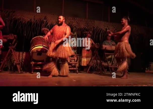 olynesian Pacific Islands dance in cultural show in Rarotonga, Cook ...