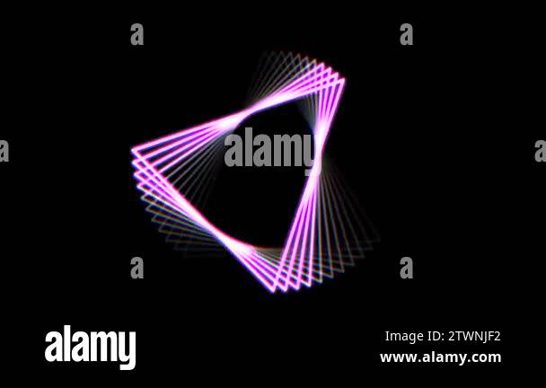 neon triangle shape frame rotating seamless loop for logo animation background New quality ...
