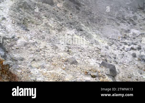 Volcanic ash in the crater of a volcano Stock Video Footage - Alamy