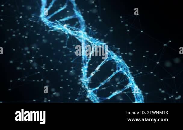 Motion Background Digital Plexus DNA molecule random digits Loop Stock ...
