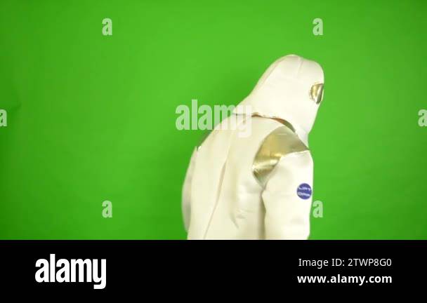 Astronaut walks in universe - green screen Stock Video Footage - Alamy