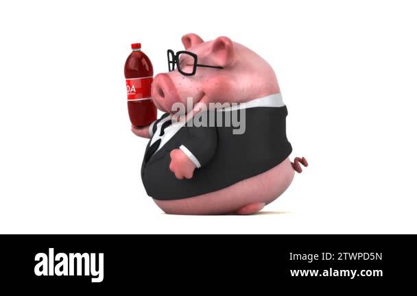 Pig cartoon character soda 3d Stock Videos & Footage - HD and 4K Video ...