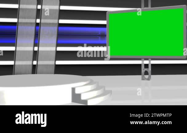 Virtual studio background - green screen Stock Video Footage - Alamy