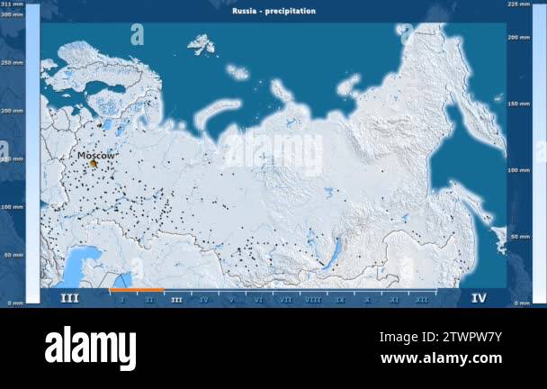 Precipitation by month in the Russia area with animated legend ...