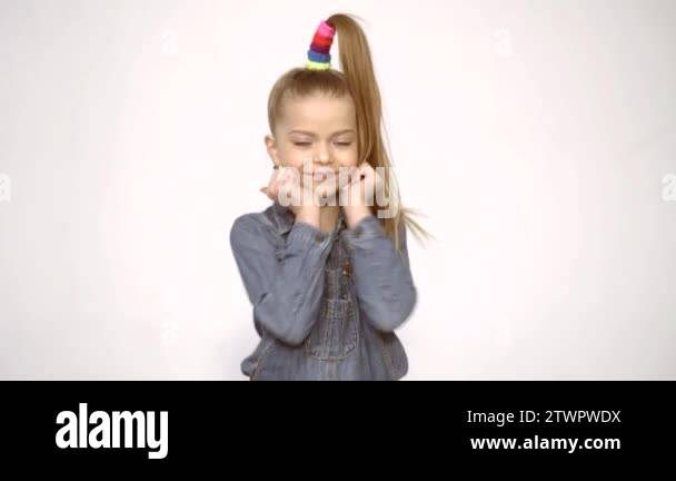 Happy people smiling kids emotions. Surprise child. Cute girl - crazy ...