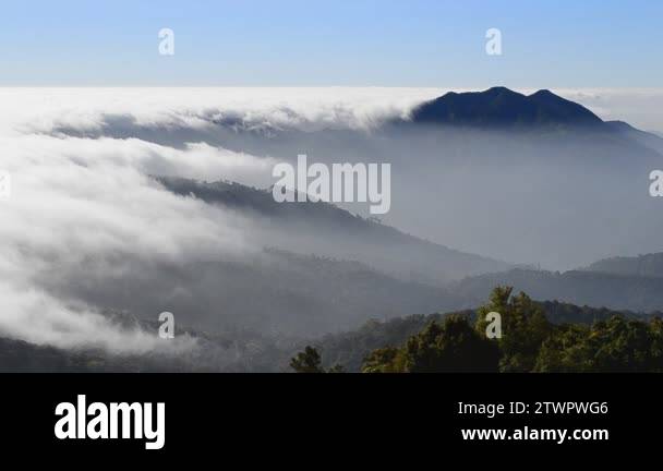 Mist flowing on valley of inthanon national park chiang mai, thailand ...