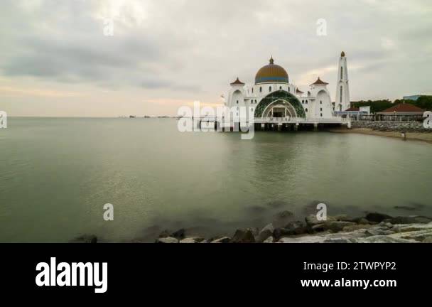 Time lapse 4k Footage of Beautiful Sunset day to night At Malacca ...