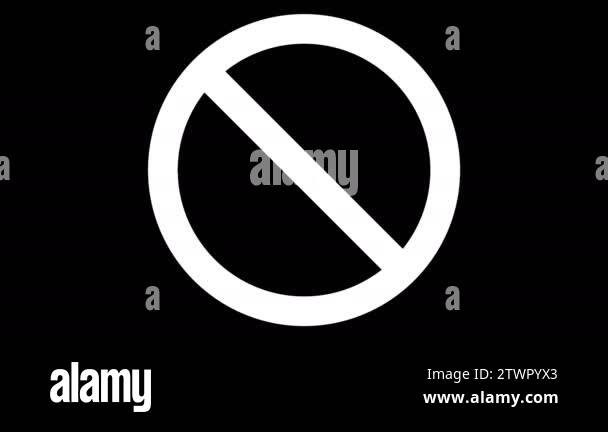 No symbol, 2d animation Stock Video Footage - Alamy