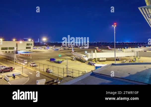 Ronald Raegan National DCA Airport Washington DC Platform Evening ...